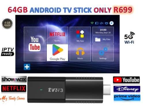 TV Boxes & Digital Media Players - IPTV Quad Core R3 64GB & 4GB Ram Android Tv Stick Local apps ...